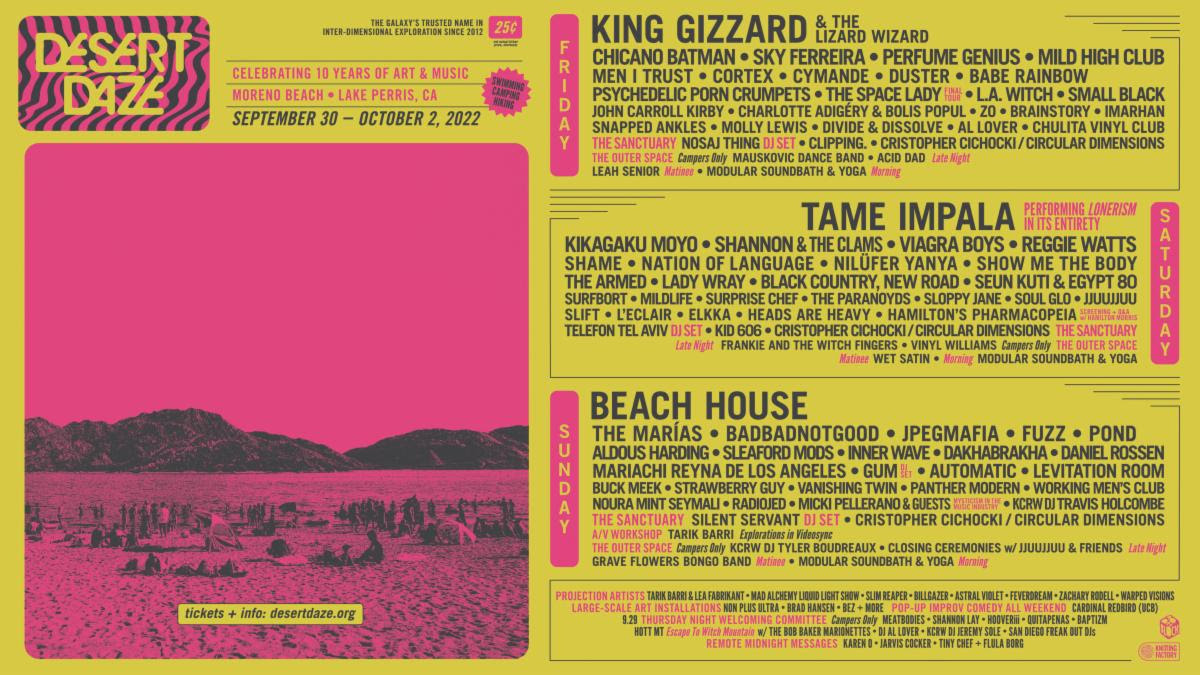 Desert Daze 2022 Set Times - Grimy Goods — discover new music, concerts ...