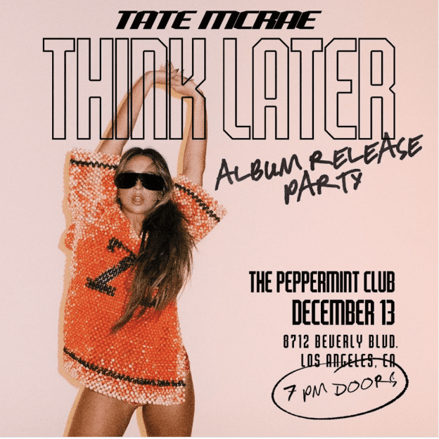 Tate McRae Announces Small Club Show at the Peppermint Club in Los ...
